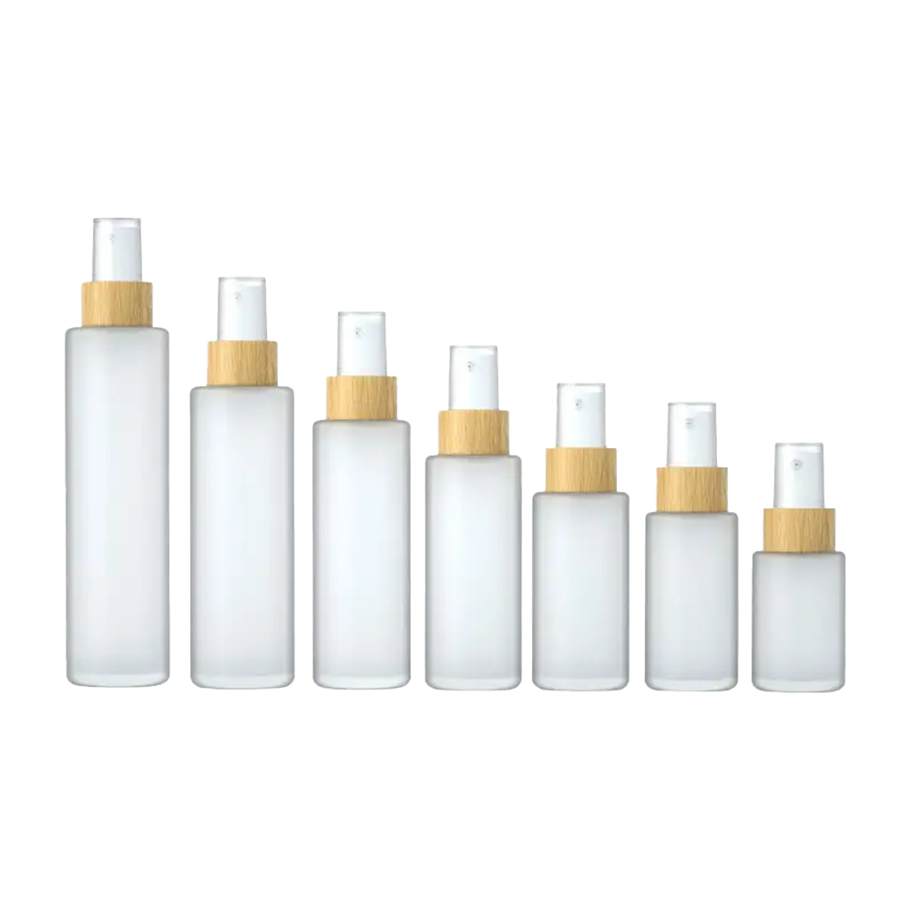 Round Flat Shoulders Frosted Glass Trigger Spray Bottle — RJ Singer ...