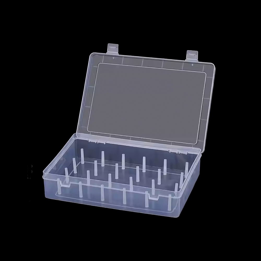 Clear Plastic Thread Organizer Box — RJ Singer International, Inc.
